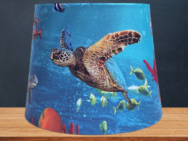 Under The Sea Lampshade - Children's Nautical Ceiling Light Shade With ...