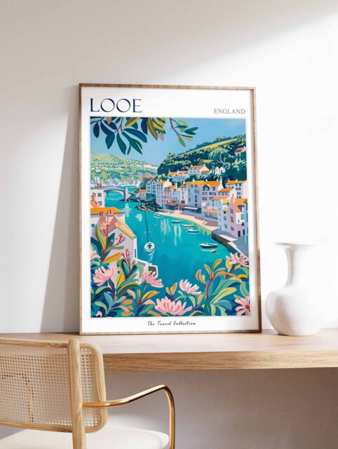 Looe Cornwall Travel Poster Coastal Art Print by Etsy | ufurnish.com