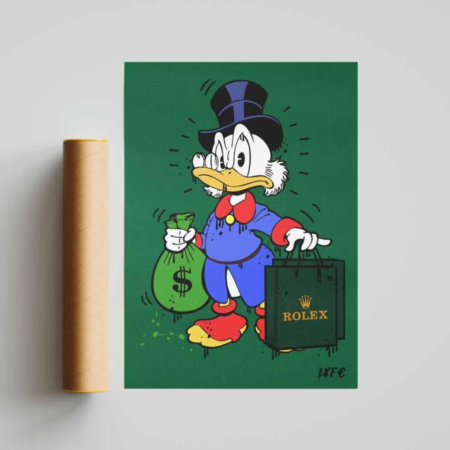 Scrooge Mcduck X Alec Monopoly - Poster Art Print Street - Motivational ...