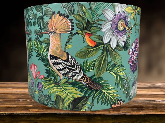 Tropical Bird Lampshade Ceiling Light Shade Floral Botanical Theme ...