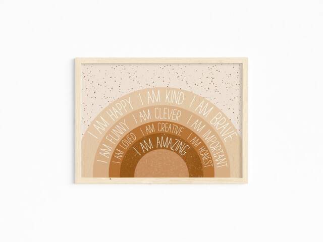 Rainbow Affirmation Print - Nursery Print, Kids Poster, Bohemian ...