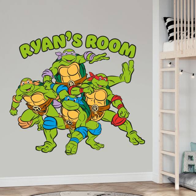 Teenage Mutant Ninja Turtles Wall Sticker - Group Crouching ...