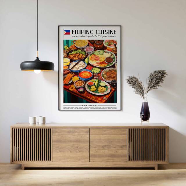 Food Print, Filipino Poster, Art, Kitchen Decor, Retro Wall Vintage ...