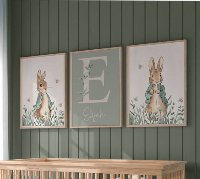 Peter Rabbit Prints, Boys Nursery Prints, New Baby, Nursery Decor ...