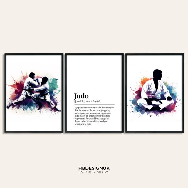 Judo Poster Picture - Set Of 3 Posters - Room Decor Art Prints Boys ...