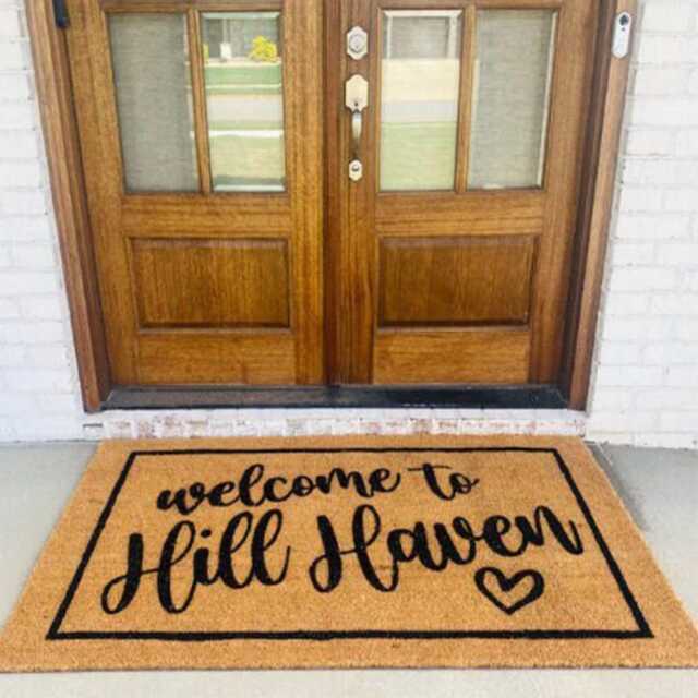 Personalized Coir Doormat - Custom Welcome Mat For Engagement Wedding ...