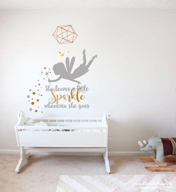 She Leave A Little Sparkle Wall Decal, Fairy Nursery Decal, Nursery ...
