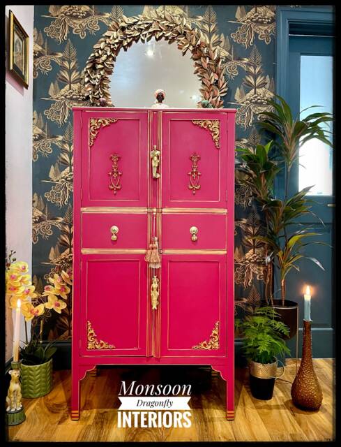 Vintage Art Deco Tallboy Chest Of Drawers Painted in Fusion Mineral ...