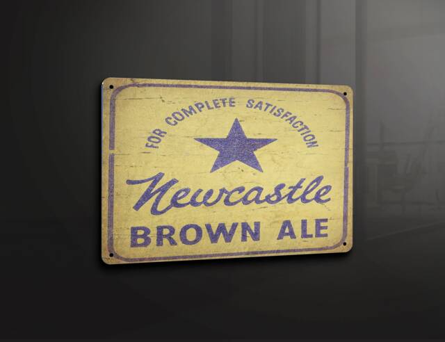 Newcastle Brown Ale Pub Beer Bar - Metal Sign Plaque Wall Art Decor ...