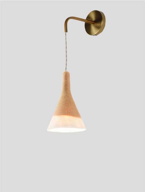 Minimalist Felted Wool Pendant Lamp Bedside Sconce, E14 Led by Etsy ...
