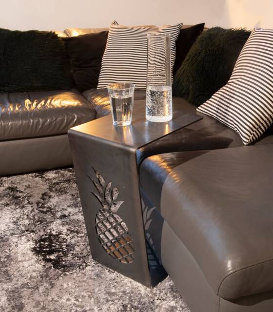 Side Table - Coffee With Motif Pineapple Lion Elephant Heart Puma ...