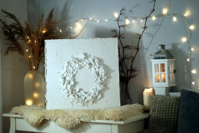 Structure Picture Minimalist Original Scandinavian Painting White ...