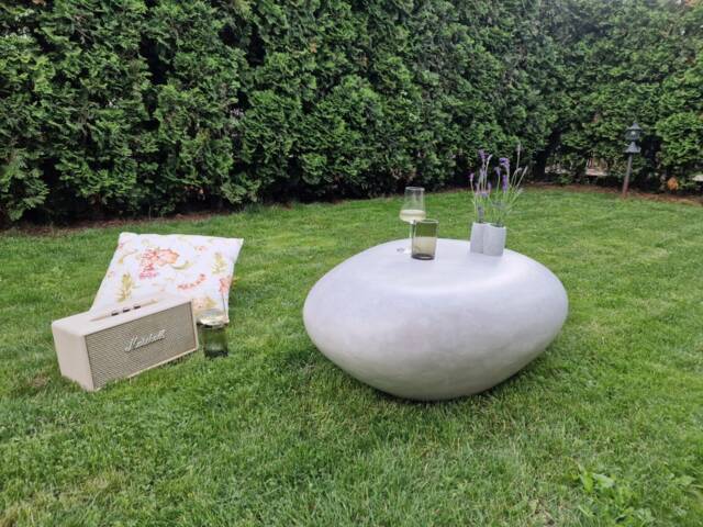 stone Shaped Concrete Side Table Modern Outdoor Garden Decor by Etsy ...