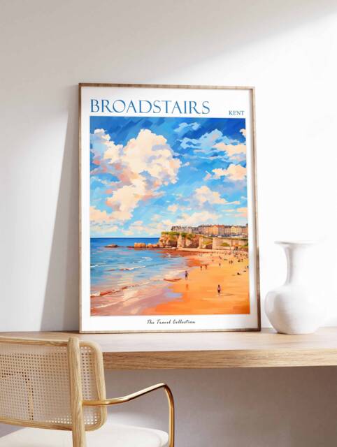 Broadstairs Travel Poster Kent Beach Art Print by Etsy | ufurnish.com