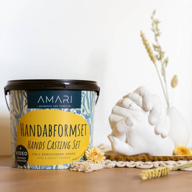 Amari?? Handprint Set For Couples Standard - 3D Plaster Cast Valentine's Day Gift Him & Her ...