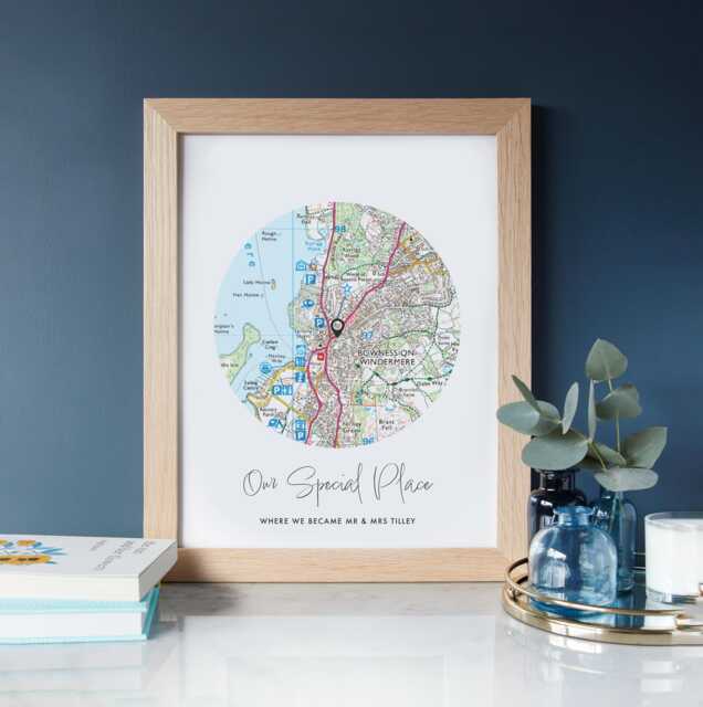 Personalised Custom Made UK Map Print Os Maps Homeowner House Warming ...