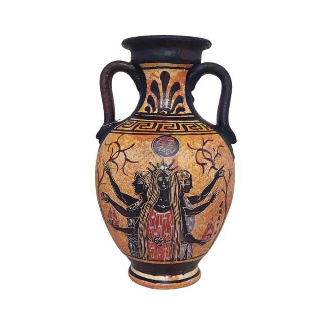 Hecate Goddess Amphora Vessel Greek Ceramic Terracotta Handmade Vase ...