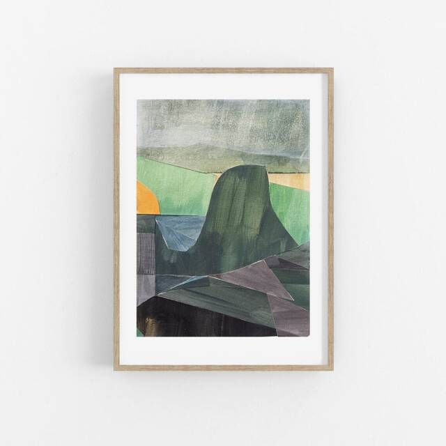 Collage Original Abstract Art - Fine Art Painting - Small Space Decor ...