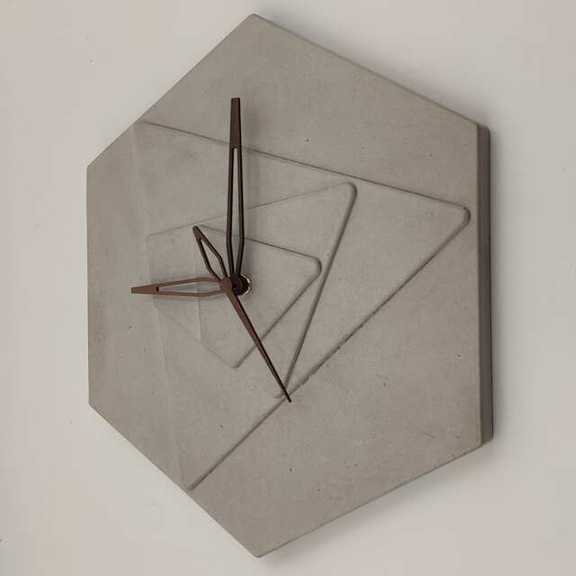 "Concrete Clock ""Hexagon" by Etsy | ufurnish.com