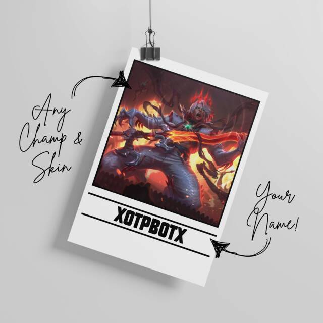 Personalised League Of Legends Champion Poster - Any Champions Skins ...