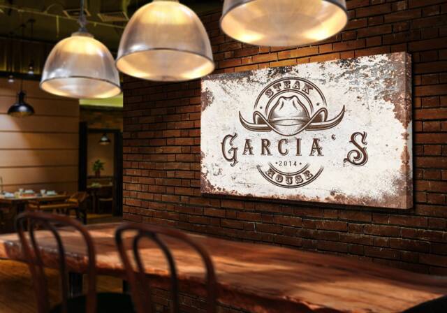 Personalized Steak House Sign - Last Name Established Customized ...