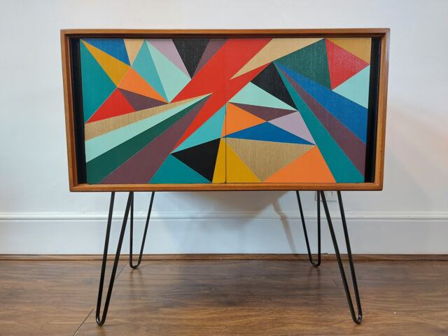 Made To Order, Bespoke Hand Painted Geometric Design, Mid Century ...