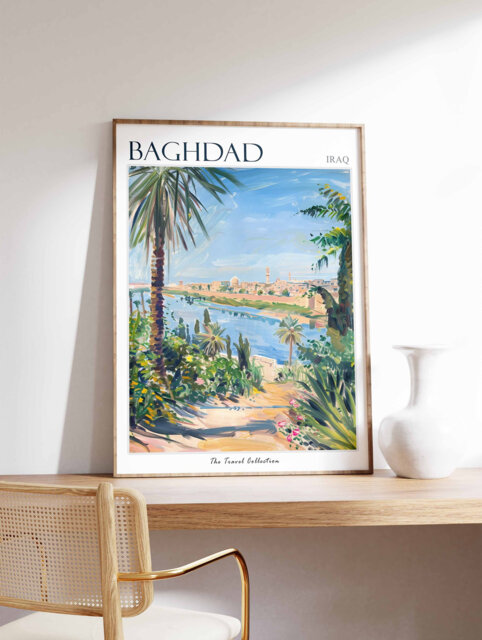 Baghdad Travel Poster Vibrant Islamic & Middle Eastern Wall Art by Etsy ...