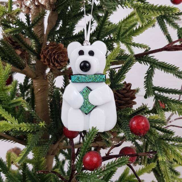 Polar Bear Christmas Tree Decoration Crinkle Green by Etsy | ufurnish.com