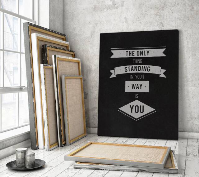 The Only Thing Standing in Your Way, Motivational Canvas Print, Home ...