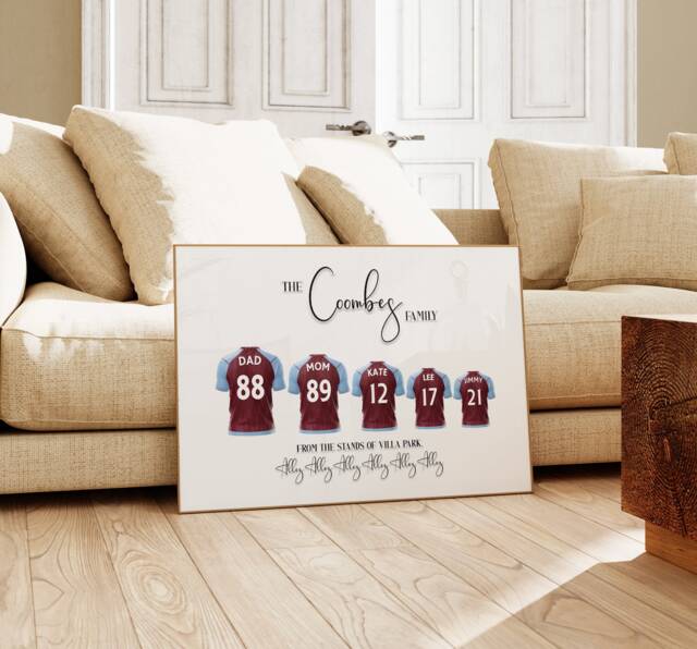 Family Custom Football Shirt Print, Gift For Fans, Personalised Dad Av ...