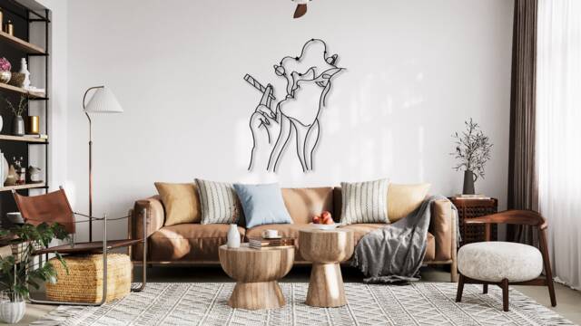 Woman Wall Decoration, Line Art, Minimalist Decorating, Decore ...