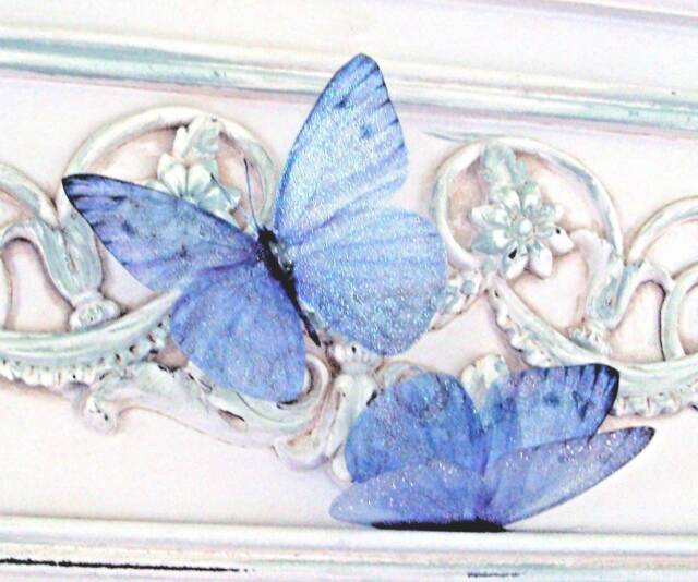 Sparkling Blue Butterfly Wall Art Fairy Dust Decor, Set Of 4 by Etsy ...