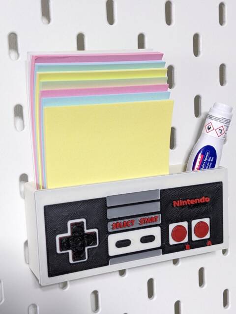 Ikea Skadis Compatible Nintendo Themed Controller Nes Storage Container ...
