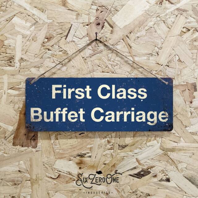 First Class Buffet Carriage - Vintage Worn Rusty Look Print Train ...