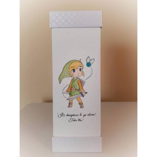 Hand Painted Paper Lamp, Soft Light Link & Zelda. Hand-Painted Paper ...