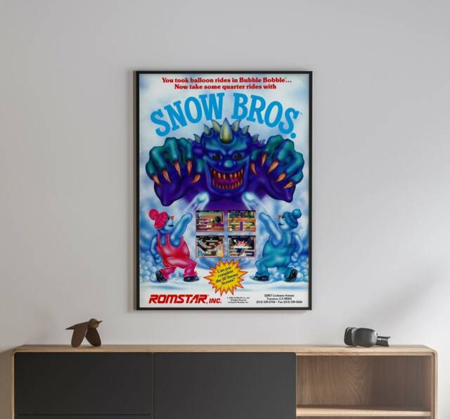 Snow Bros Romstar 1990 Retro Video Game Poster 18 X 24 Inches by Etsy ...