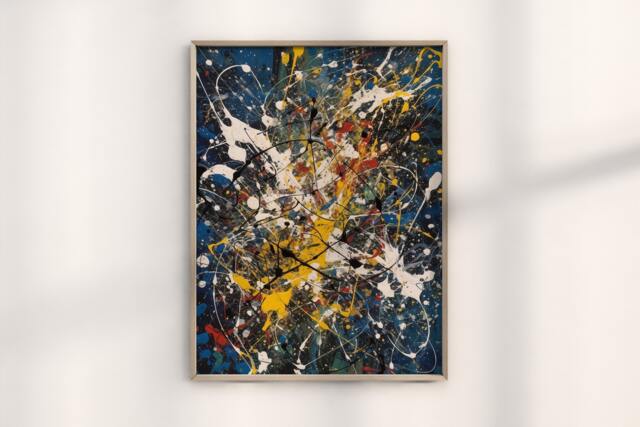 Jackson Pollock Drip Painting Poster, Expressionist Art Print, Modern ...