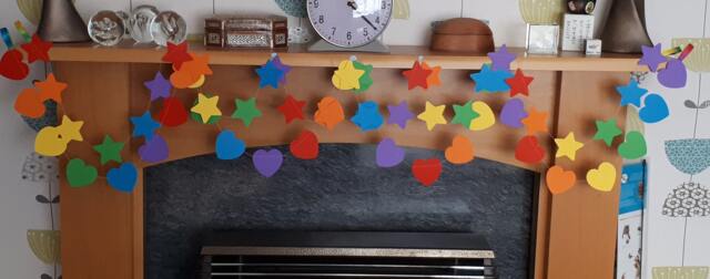 Rainbow Hearts/Rainbow Stars Paper Garland by Etsy | ufurnish.com