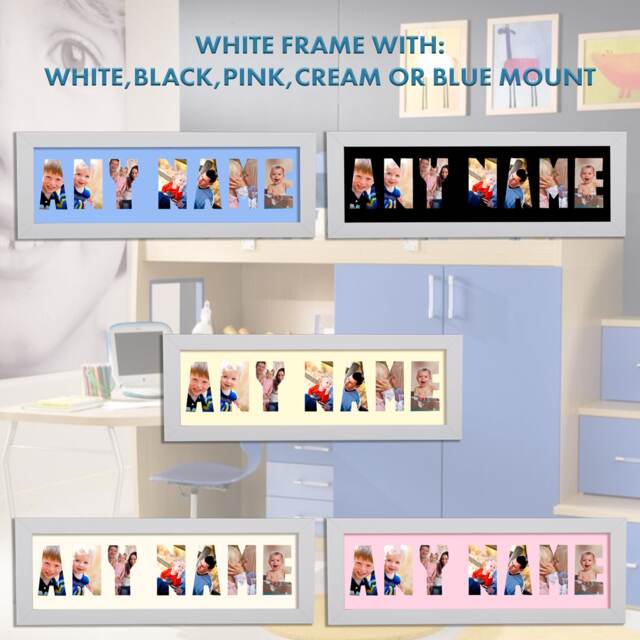Personalized Name Picture Frame Custom Word Art, Photo Collage Gift by ...