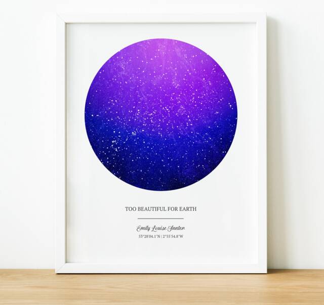 Custom Star Map Print Bereavement Gifts, By Date Condolence Gift, Night ...
