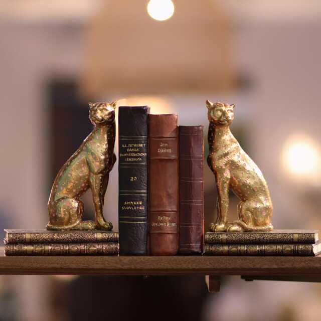 Gold Cheetah Bookends by Etsy | uFurnish.com