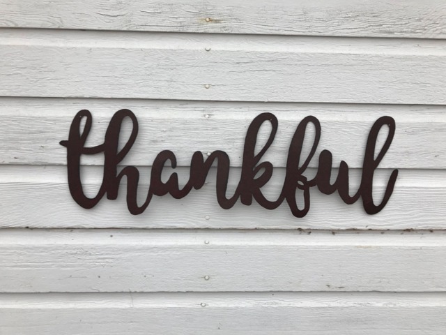 Thankful Wall Word, Tin Words, Shabby Farmhouse Decor, Farm Rustic ...