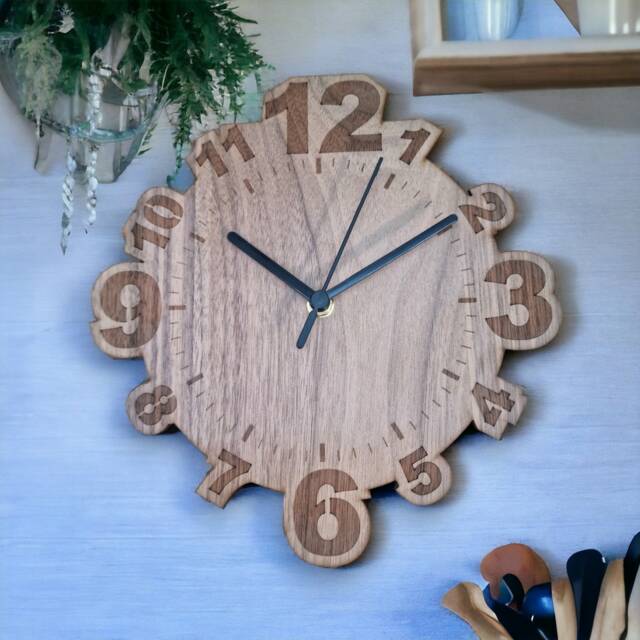 Wooden Numbered Wall Clock Silent Sweep, Custom Oak Finish by Etsy ...