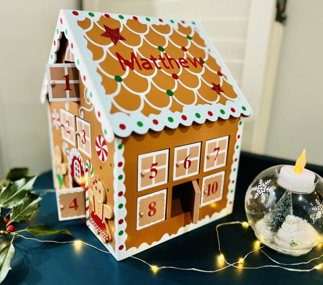 Gingerbread House Advent Calendar, Candy Cane, Countdown To Christmas ...