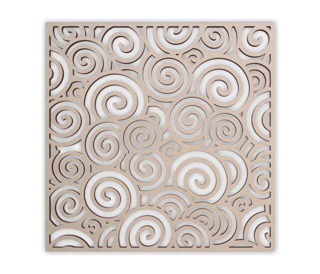 Wood Swirls Lattice - Mandala Wall Art For Home Decor, Panels, Overlays ...
