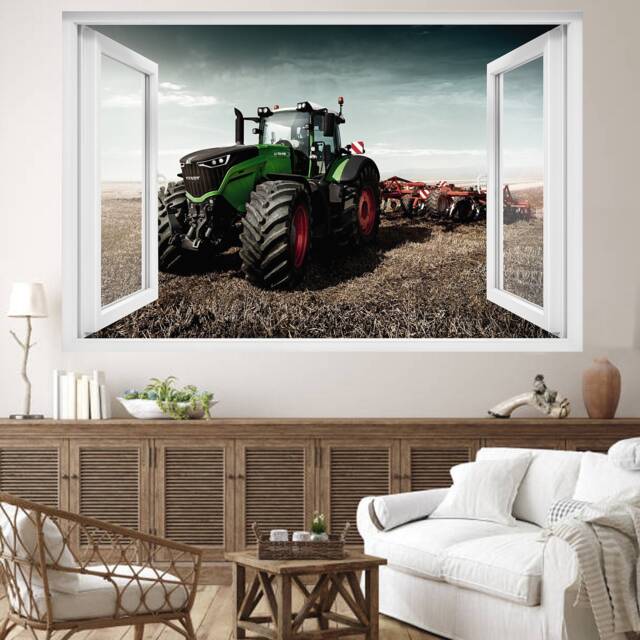 Farming Tools Tractor Plough Wall Art Sticker Decal Mural Poster Decor ...