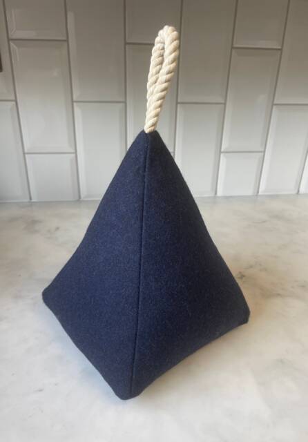 Door Stop Amatheon Navy Blue Door Stop - Navy Wool-Door Stop-Door ...