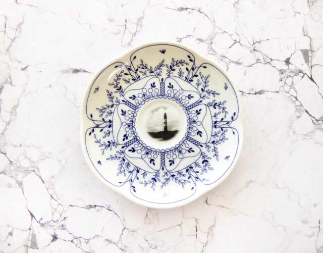 Wall Plate Lighthouse 15 cm Vintage Deko Deko Blue Edg Wall Hanging by ...