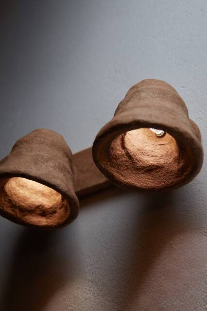 Bell Sconce, Ceramic Wall Clay Mounted Lights, Fancy Jar Light For ...