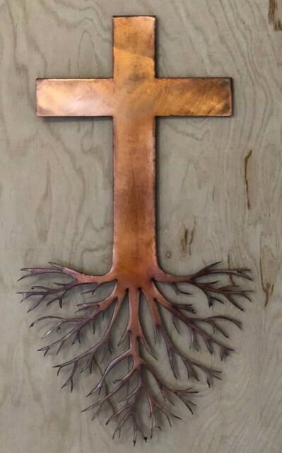 Cross With Roots Patina Finish Metal Wall Art Hanging by Etsy ...